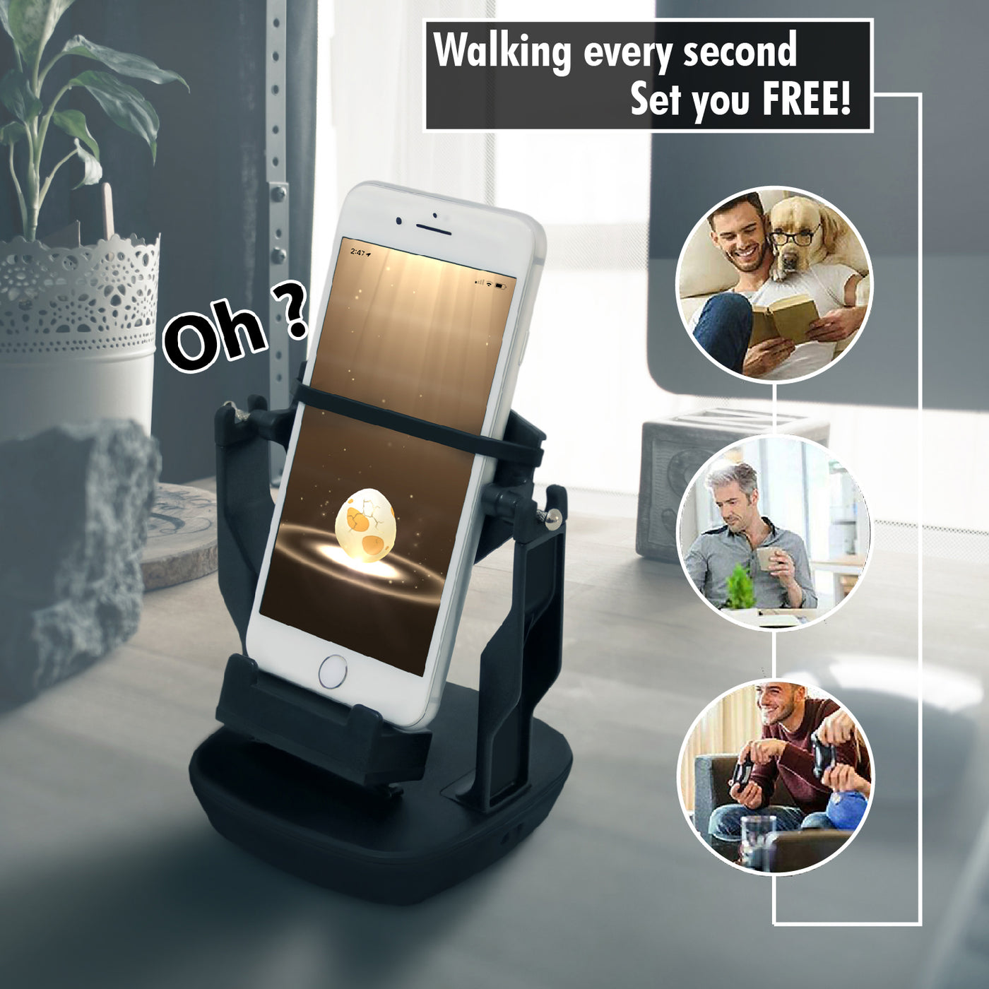 SNYZO Phone Swing Phone Rocker Shaker Steps Counter for Pokemon Go